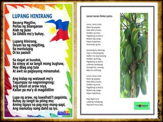 Mga tula uri nito panitikan, awiting bayan dulang entablado, epiko ...