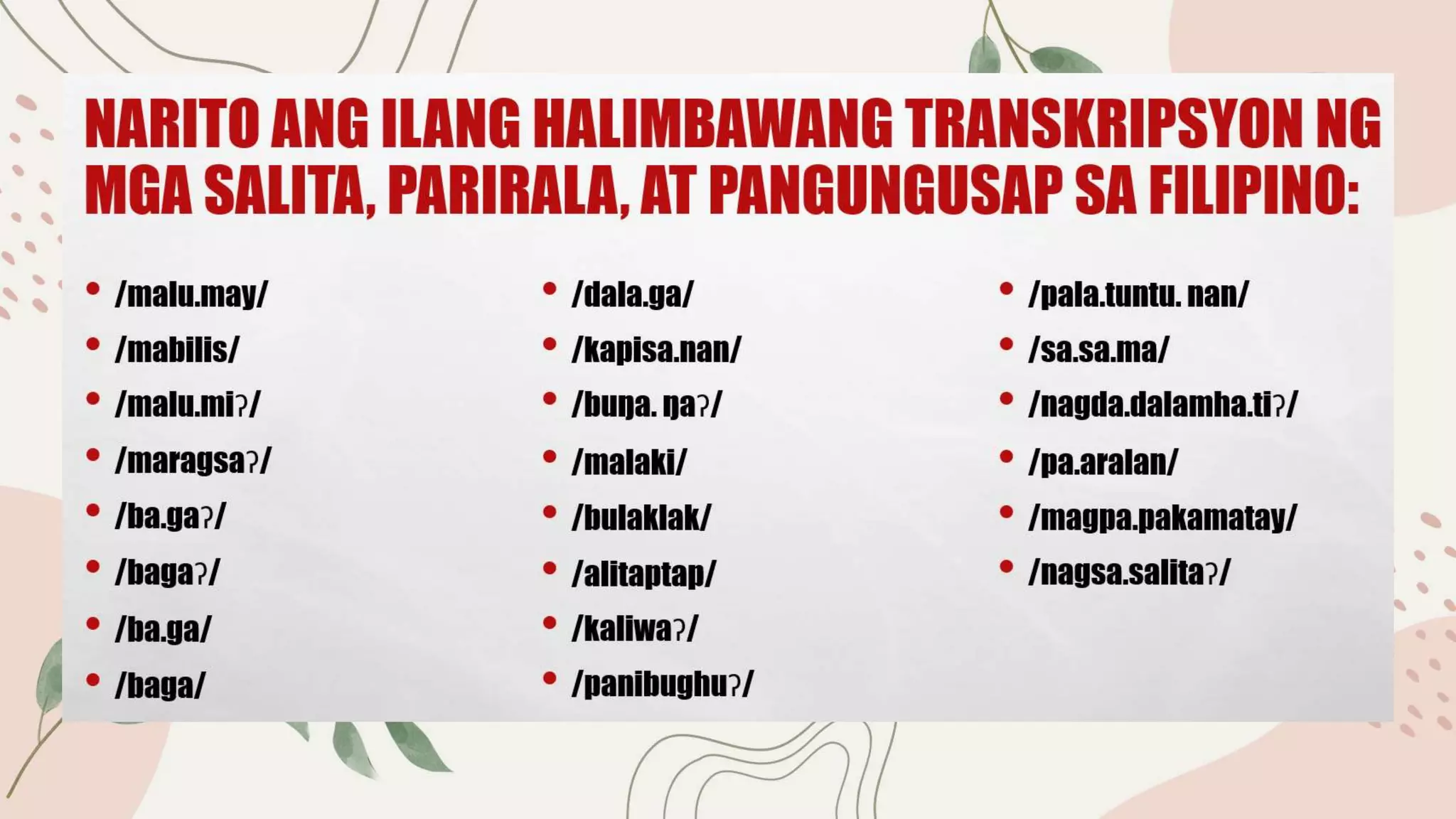 MGA URI NG TULDIK AT TRANSKRIPSYON.pptx