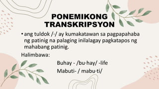 MGA URI NG TULDIK AT TRANSKRIPSYON.pptx