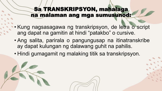 MGA URI NG TULDIK AT TRANSKRIPSYON.pptx