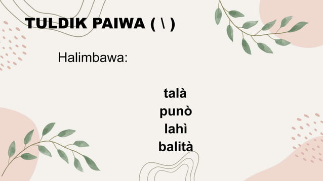 MGA URI NG TULDIK AT TRANSKRIPSYON.pptx