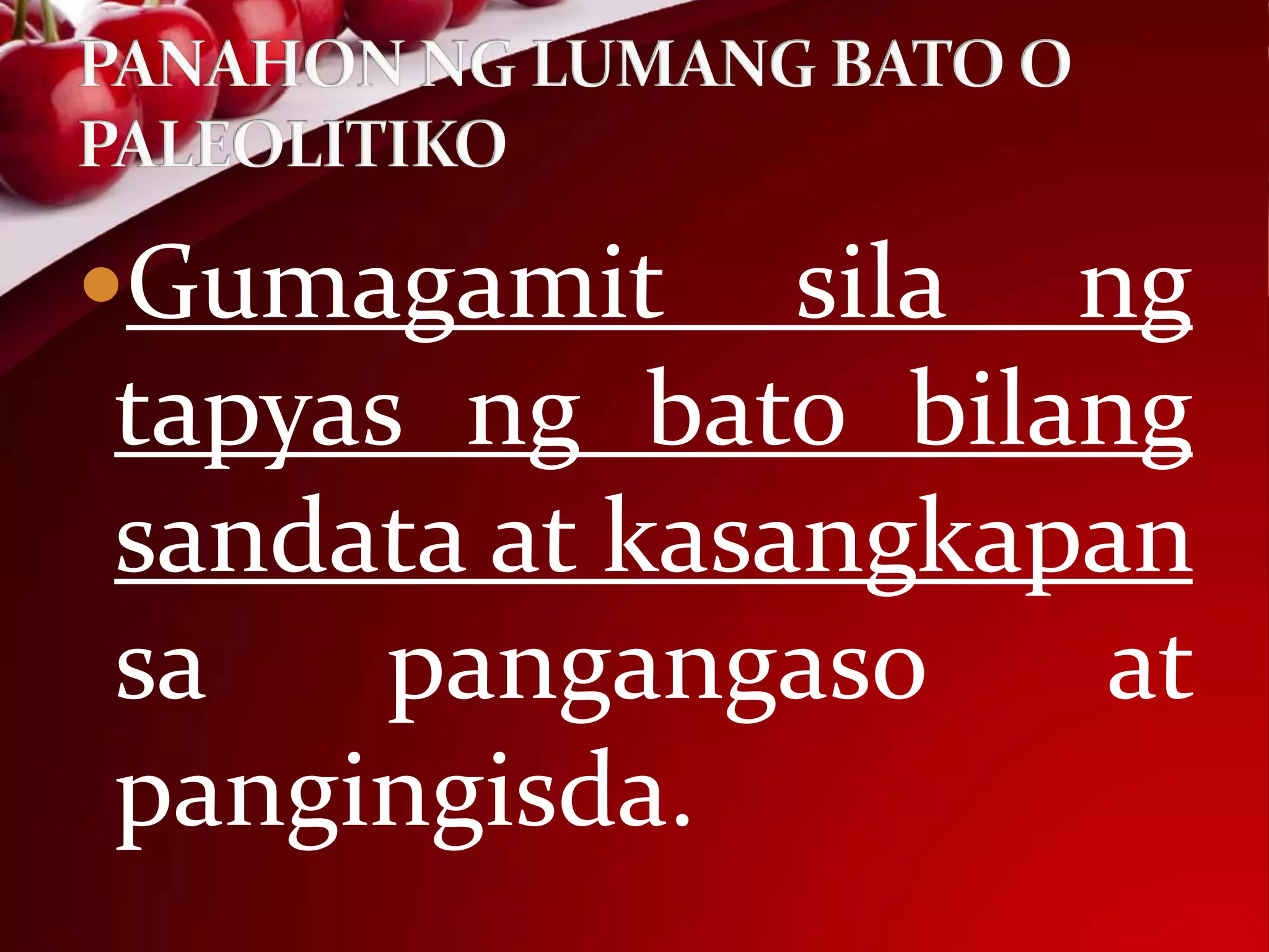 Mga yugto ng pagunlad ng sinaunang tao. (Paleolitiko,Meso,Neo at Metal ...