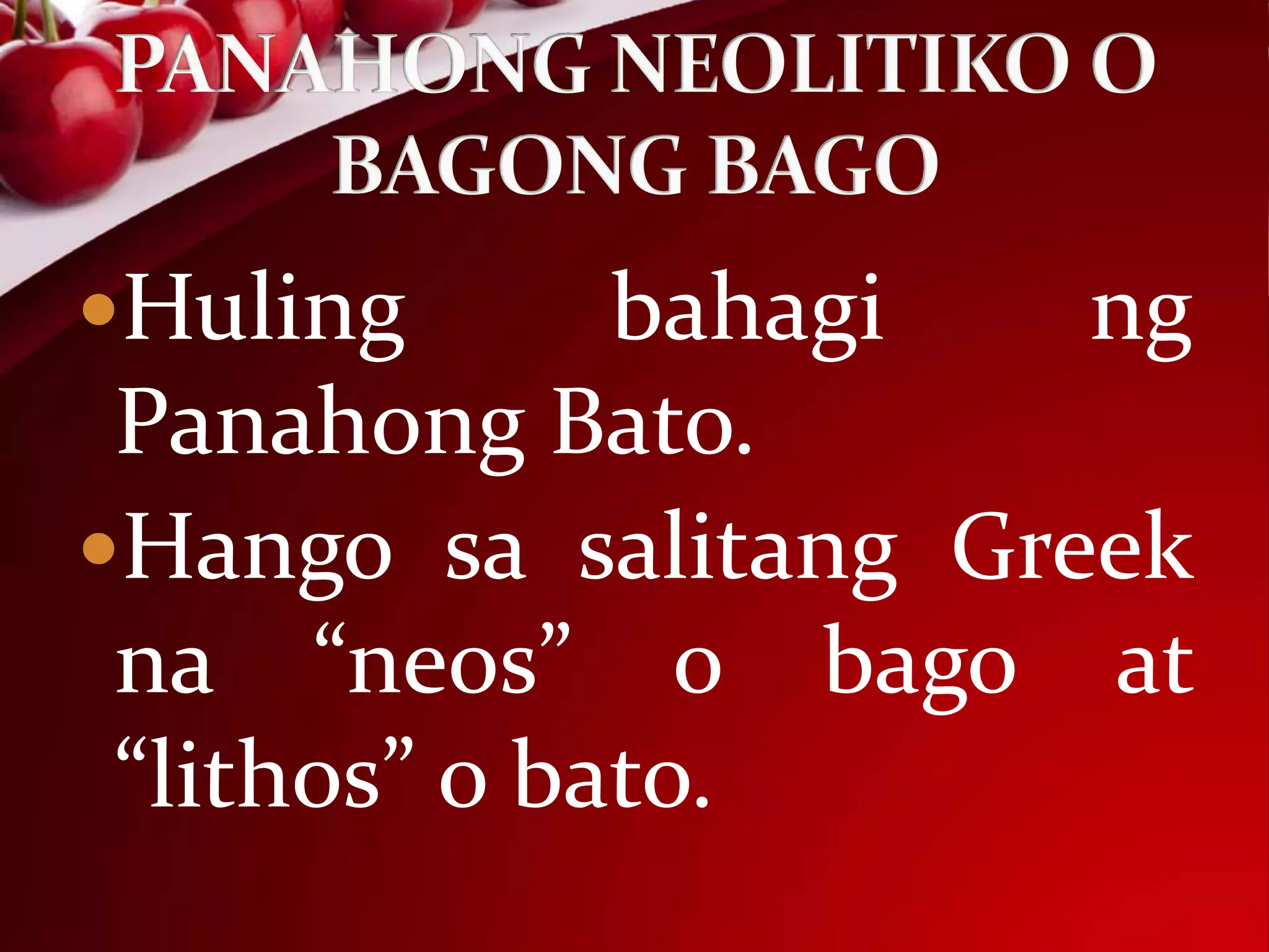 Mga yugto ng pagunlad ng sinaunang tao. (Paleolitiko,Meso,Neo at Metal ...