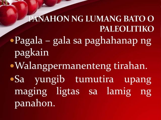 Mga yugto ng pagunlad ng sinaunang tao. (Paleolitiko,Meso,Neo at Metal ...