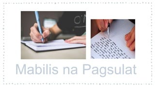 Mga yugto sa prosesong pagdulog sa pagsulat | PPTX