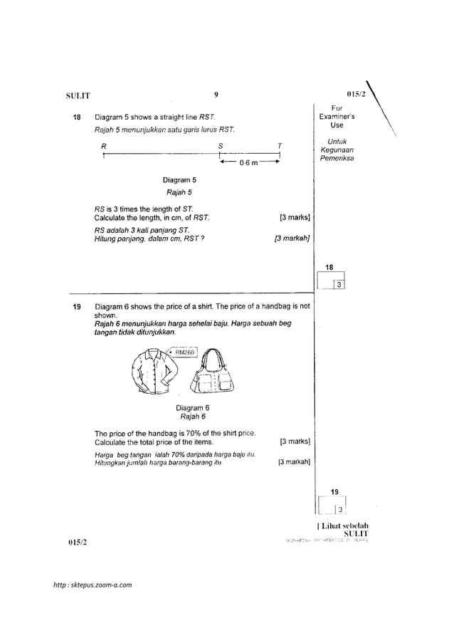 Mgb Kedah Mathematics 2 Upsr Year 6 | PDF