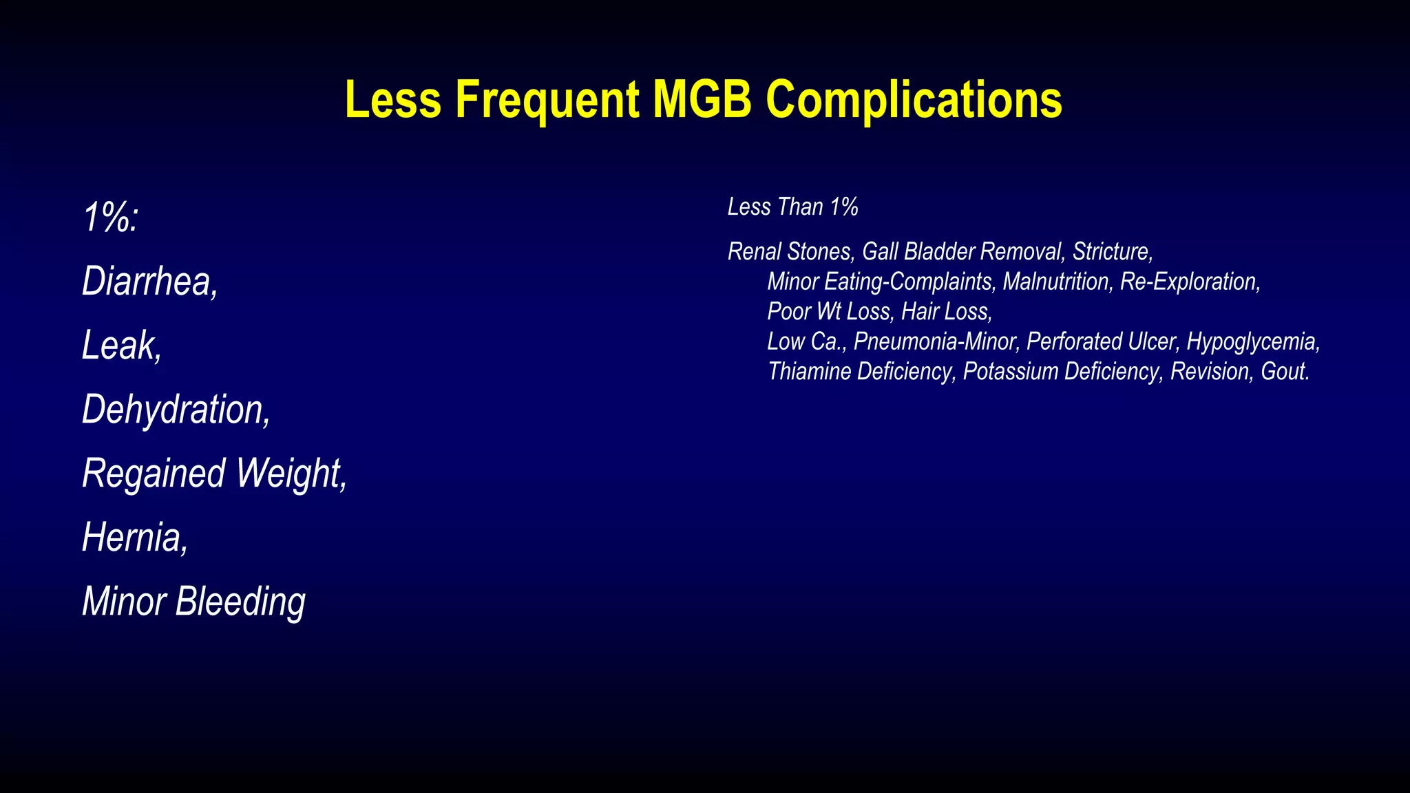 Common Complication, Errors & Misunderstandings in the MGB | PPTX | Digestive Disorders ...
