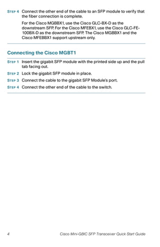transceiver minigbic | PDF