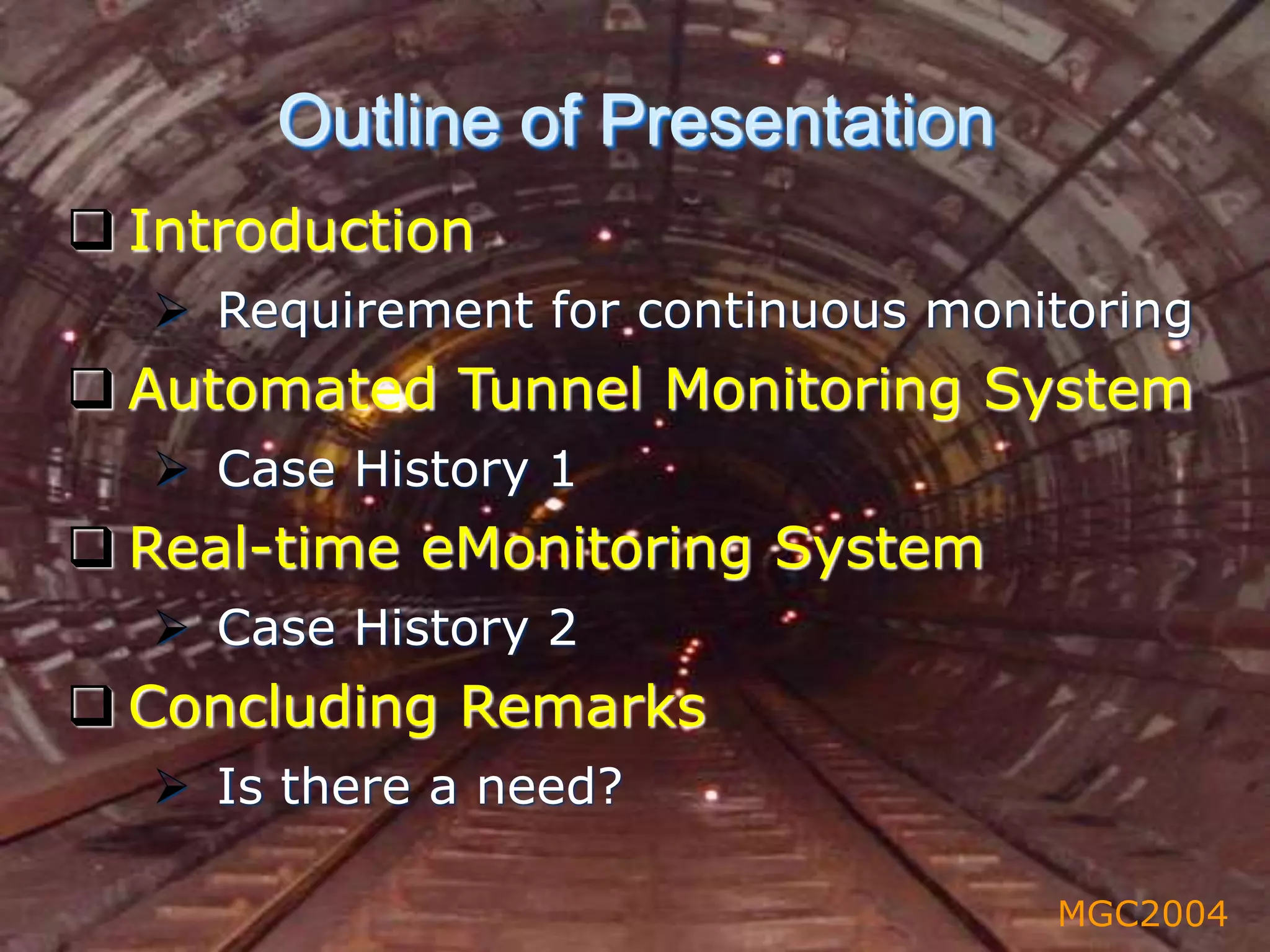 Real Time Monitoring Systems for Tunnels & Deep Excavation Projects | PDF