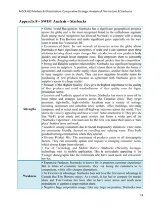 Comparative Strategic Analysis of Tim Hortons And Starbucks | PDF