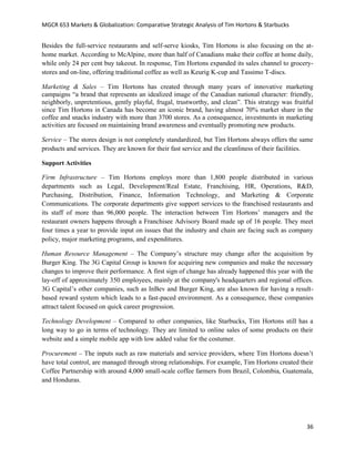 Comparative Strategic Analysis of Tim Hortons And Starbucks | PDF