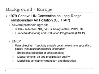 Ireland’s Transboundary Monitoring Network and EMEP Strategy - Michael ...