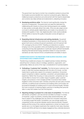 McKinsey Global Institute: China’s digital transformation, executive ...