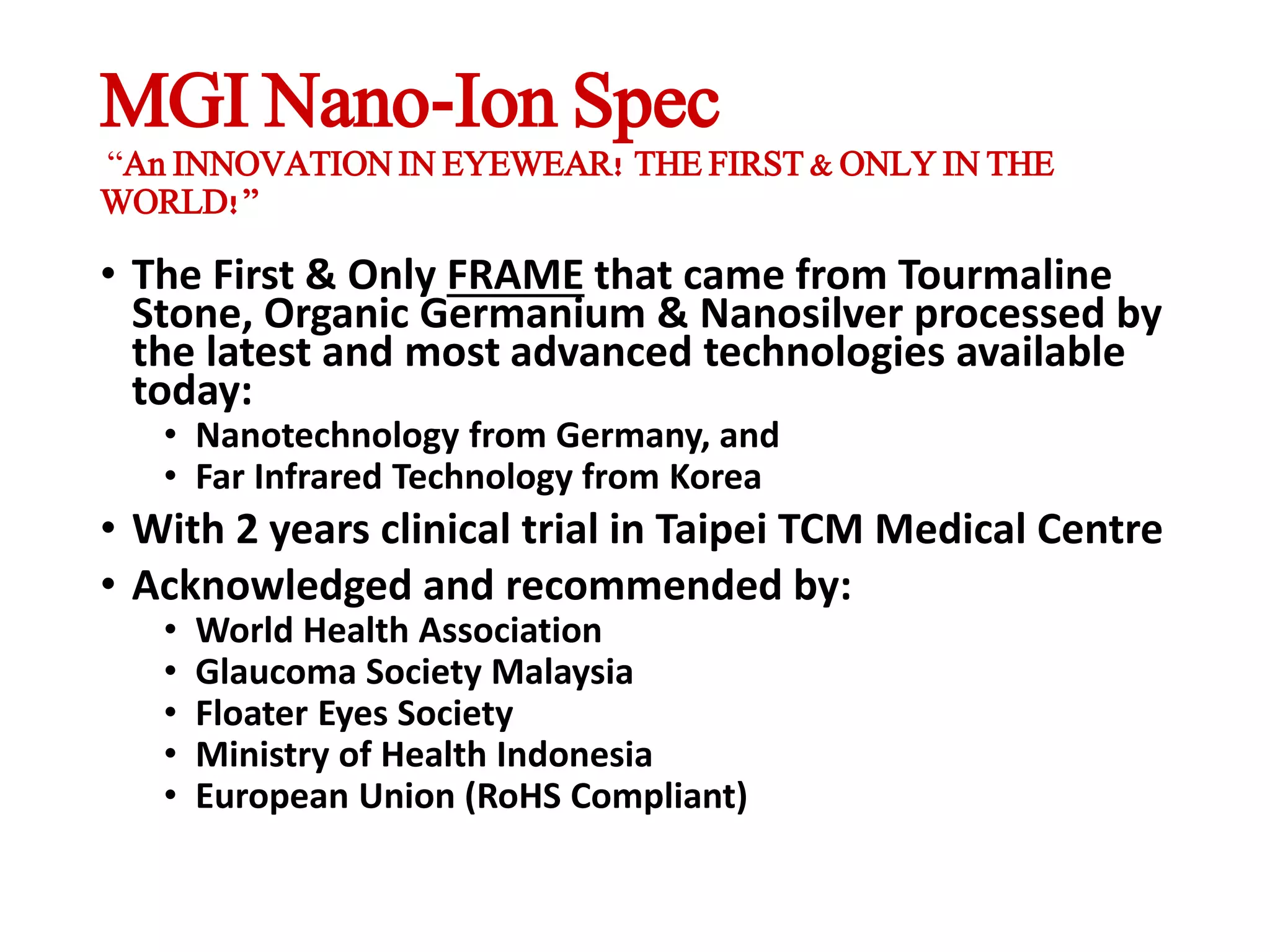 MGI Eye Awareness Presentation + Business | PPTX | Eye and Vision ...