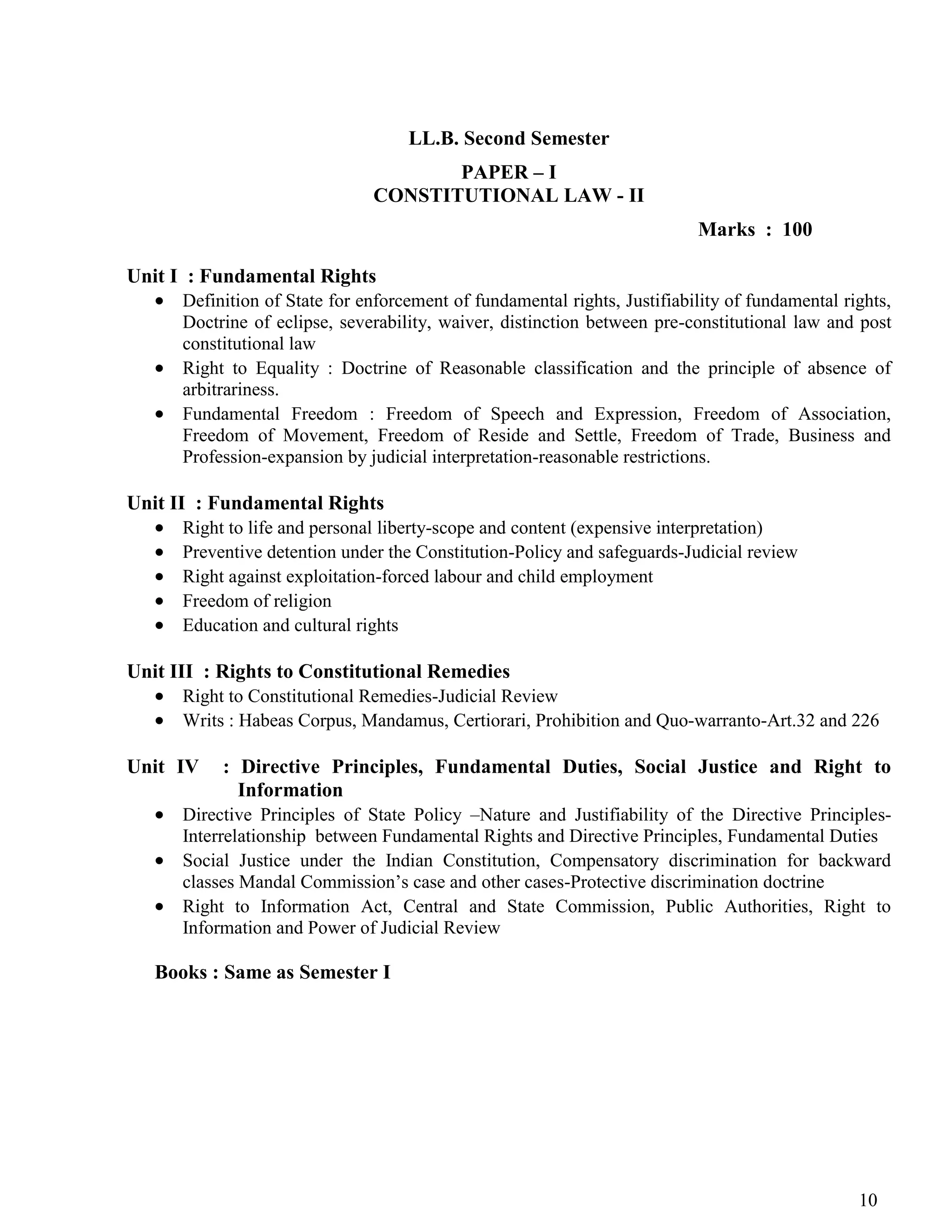 llb syllabus | PDF
