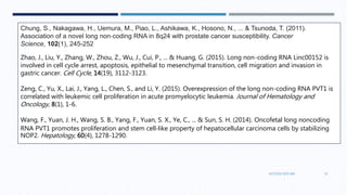 Long non coding RNA and Their clinical perspective | PPT