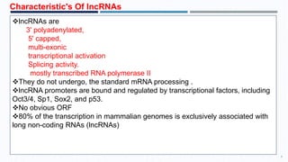 Long non coding RNA and Their clinical perspective | PPT