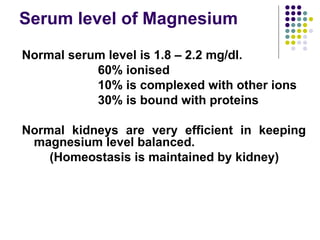 magnesium and manganese metabolism in human body | PPT