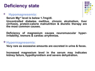 magnesium and manganese metabolism in human body | PPT