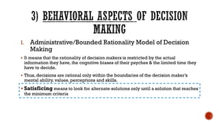 Principle of Management: Chapter 10 Decision Making | PPTX