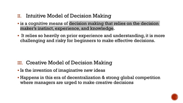 Principle of Management: Chapter 10 Decision Making | PPTX | Business ...