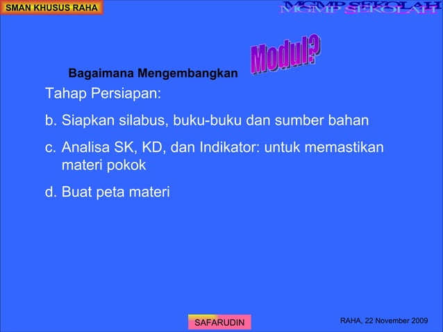 Mgmp sekolah bhn ajar | PPT