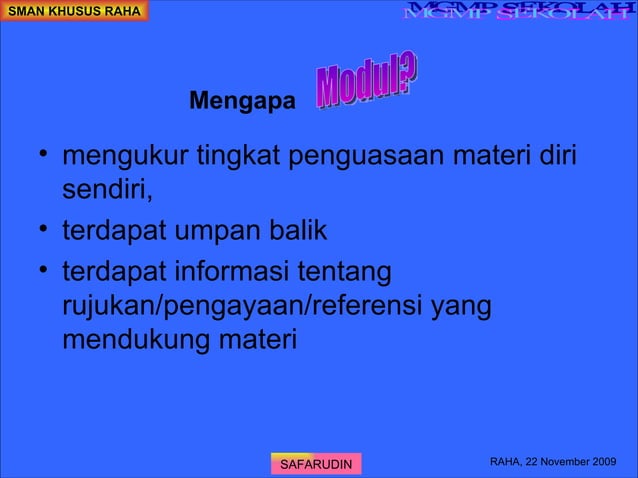 Mgmp sekolah bhn ajar | PPT