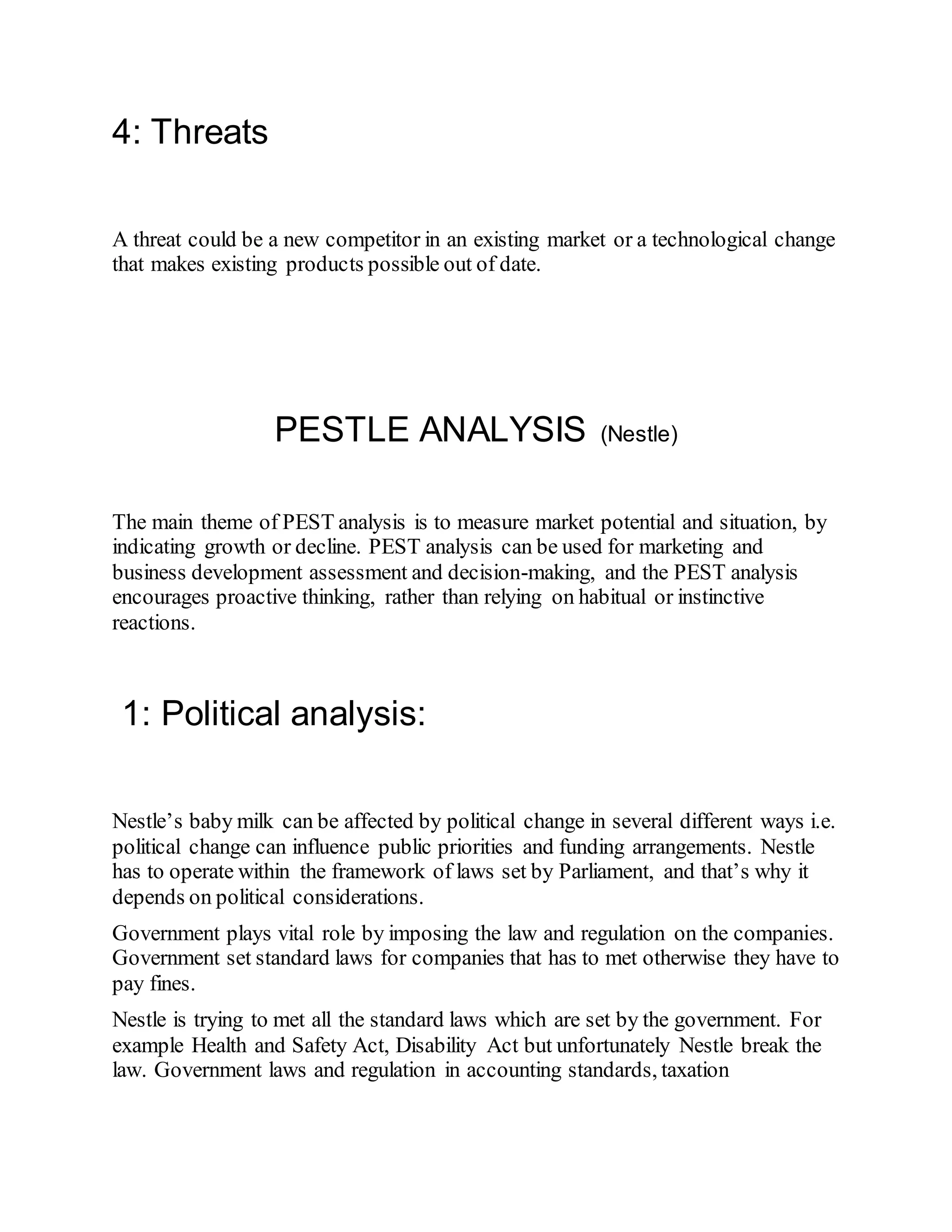 PESTLE and SWOT analyses | DOCX
