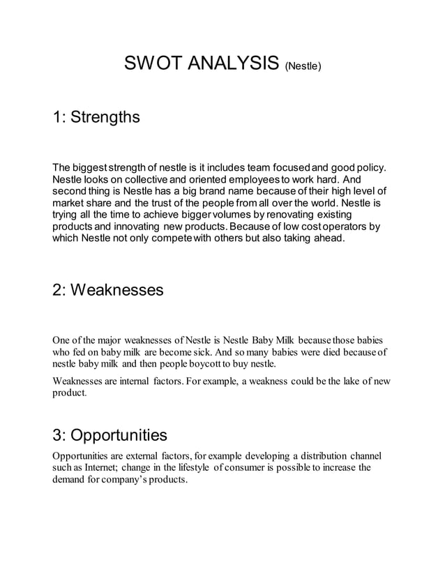 PESTLE and SWOT analyses | PDF