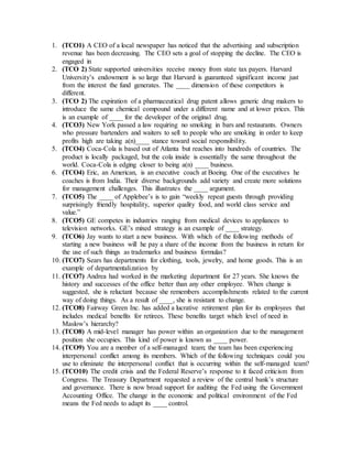 Mgmt 303 principles of management final exam | DOCX