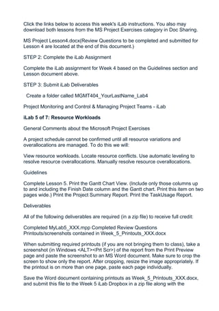 Mgmt404 project management whole course | PDF