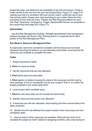 Mgmt404 project management whole course | PDF