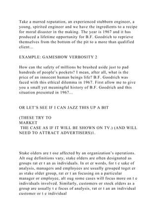 MGMT4308CASE STUDY PROJECT ONE INSTRUCTIONSThe CEO Who Sa.docx