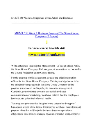 Mgmt 550 Teaching Effectively--tutorialrank.com