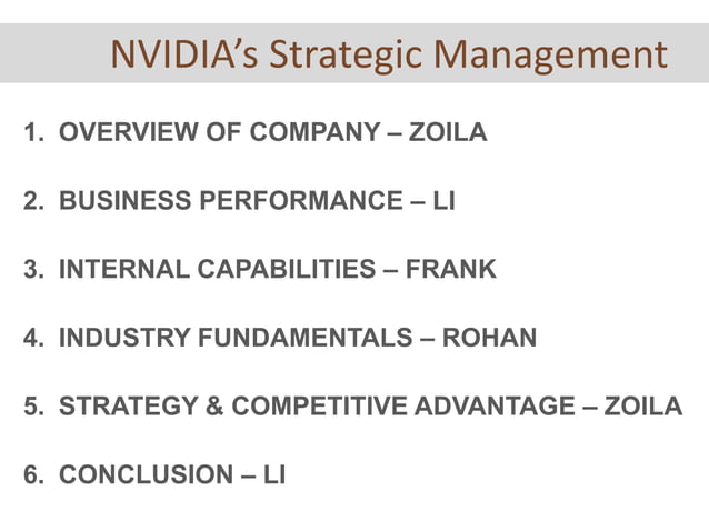 NVIDIA - Strategic Management Presentation | PPTX | PC Games | Video Gaming
