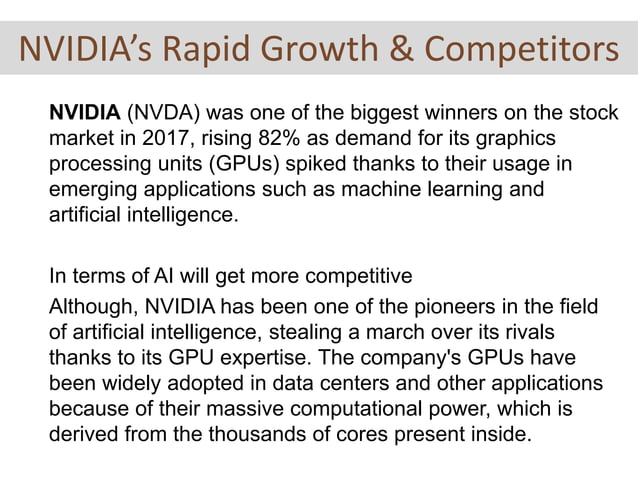 NVIDIA - Strategic Management Presentation | PPTX | PC Games | Video Gaming