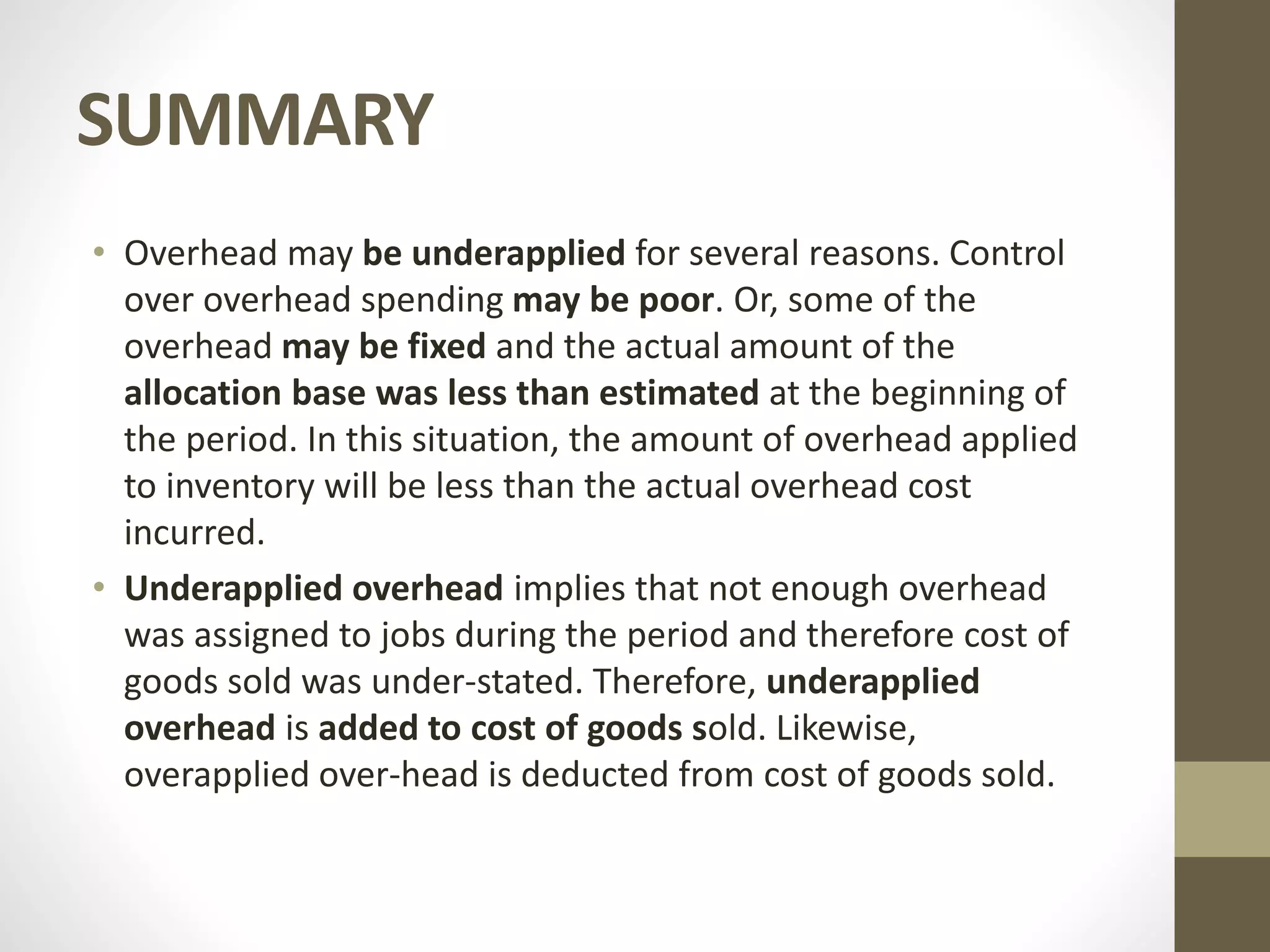 Chapter 3 : Overhead Analysis | PPTX