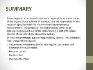 Chapter 7 : Evaluation and Pricing - Divisional Performance Measure | PPTX
