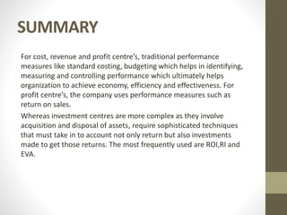 Chapter 7 : Evaluation and Pricing - Divisional Performance Measure | PPTX
