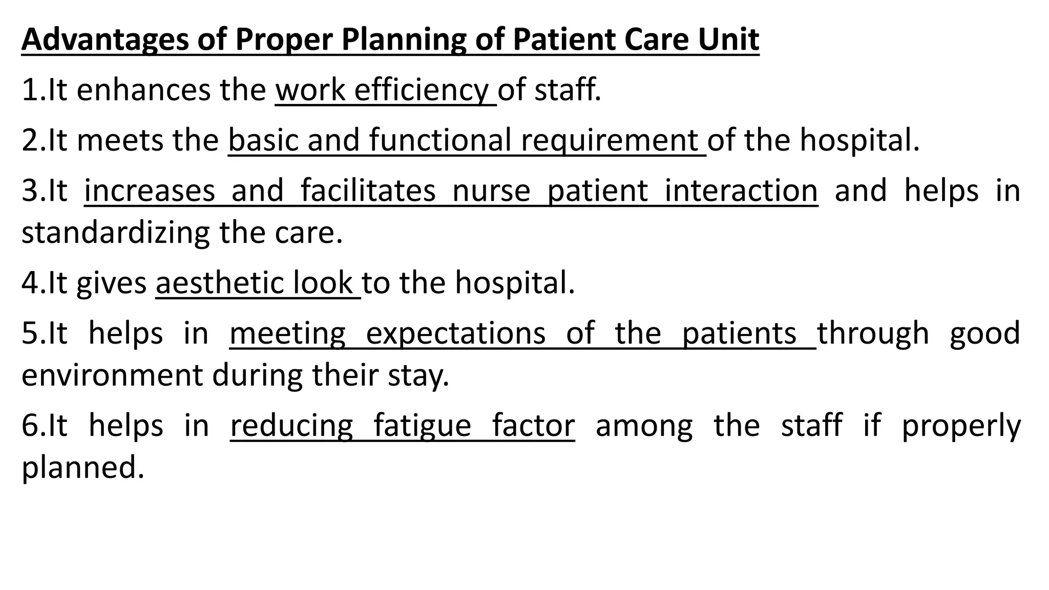 Planning and organizing: Hospital, unit and ancillary services | PPTX
