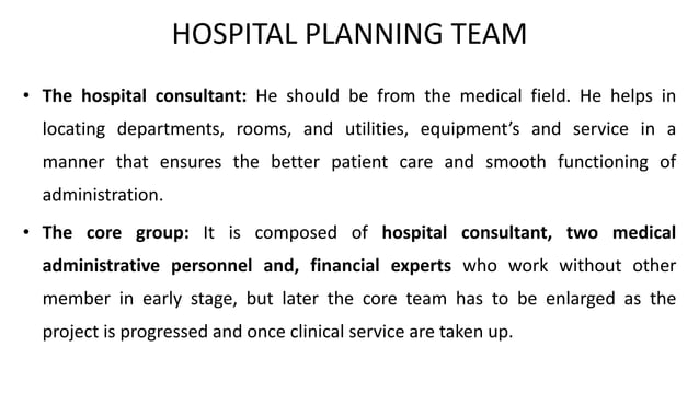 Planning and organizing: Hospital, unit and ancillary services | PPTX