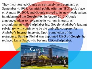 Case Study on Google | PPTX