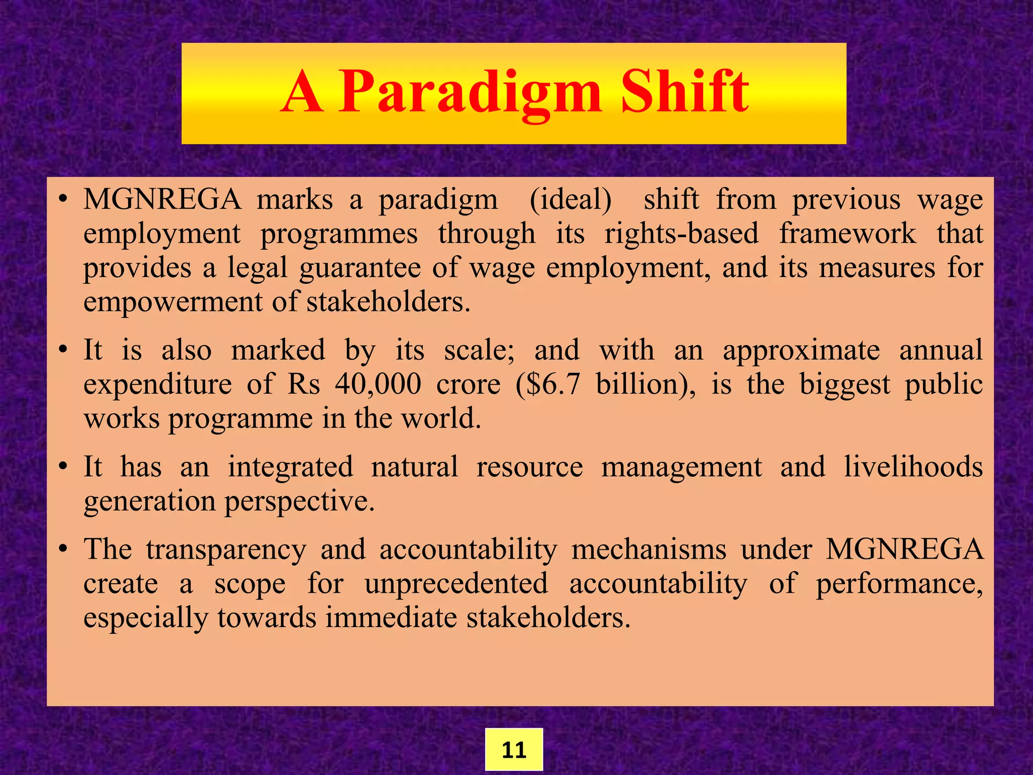 Mgnrega an overview | PPTX