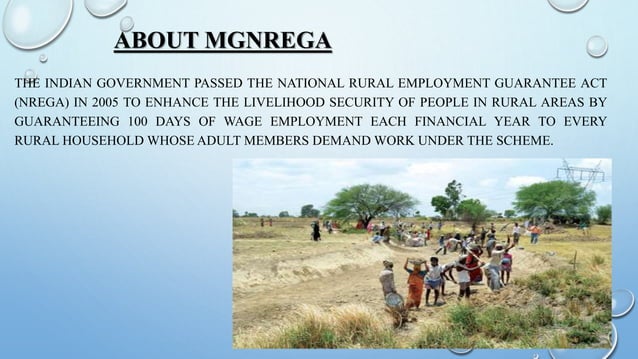 Mgnrega 2005 ppt | PPTX | Job Market | Economy