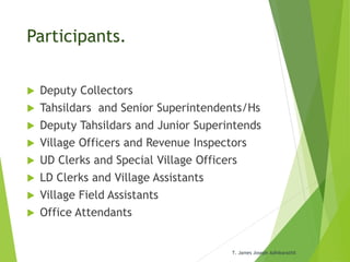 Training module of Land revenue officers | PPTX