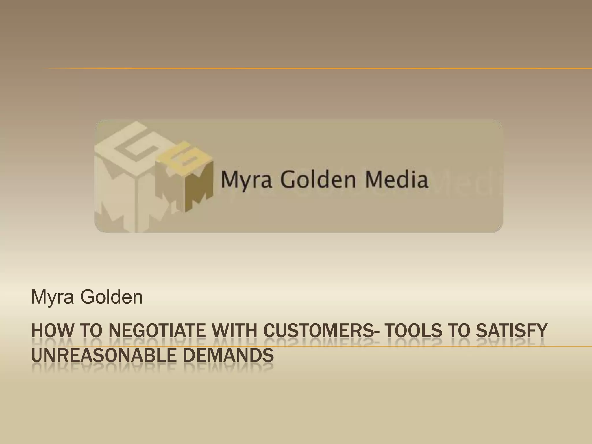 How to Negotiate with Customers | PPTX