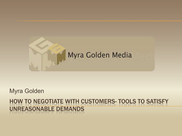 How to Negotiate with Customers | PPTX