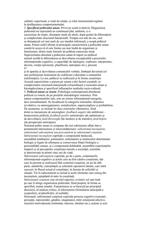 M golu fundamentele psihologiei | DOC