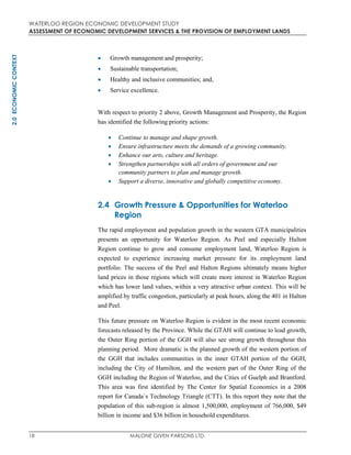 Waterloo Region Economic Development Study: Assessment of Economic ...
