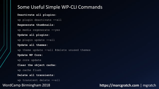 Using the Command Line: Bash and WP-CLI | PPT